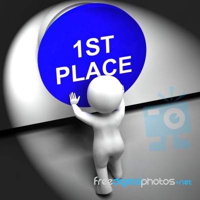 First Place Pressed Shows 1st Place And Winner Stock Image - Royalty ...