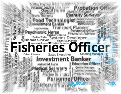 Fisheries Officer Represents Fishery Career And Job Stock Image ...
