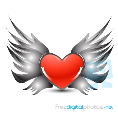 Flying Heart Stock Image - Royalty Free Image ID 10045251