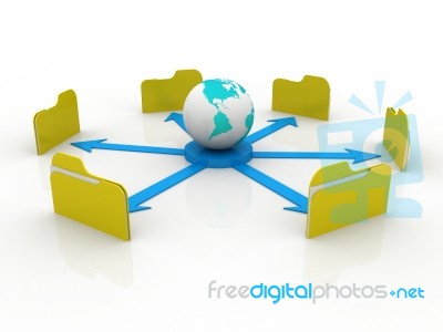 Folder And Earth Stock Image - Royalty Free Image ID 10024921