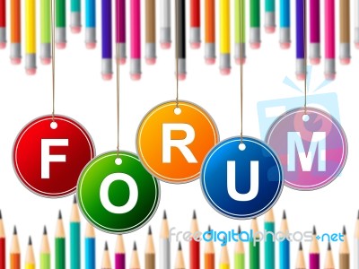 Forums Forum Represents Social Media And Chat Stock Image - Royalty ...
