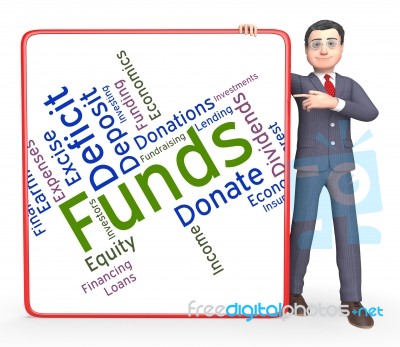 Funds Word Represents Shares Text And Financial Stock Image - Royalty ...