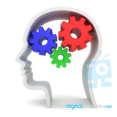 Gear Brain Stock Image - Royalty Free Image ID 10051436