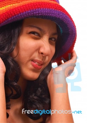 Girl With Frowning Expression Stock Photo - Royalty Free Image ID 10054800