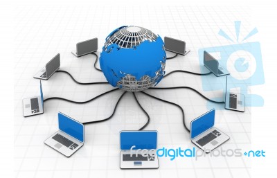 Global Computer Network Stock Image - Royalty Free Image ID 100229996