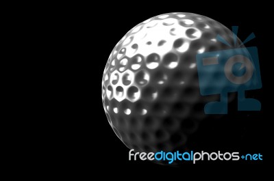 Golf Ball Isolated Dark Background Stock Image - Royalty Free Image ID ...