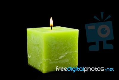 Green Candle Stock Photo - Royalty Free Image ID 10030695