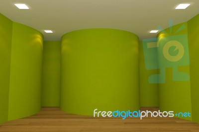 Green Empty Room Stock Image - Royalty Free Image ID 100101832