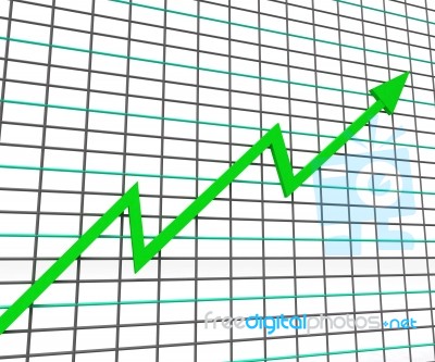 Green Graph Shows Profit Line Stock Image - Royalty Free Image ID 100121029