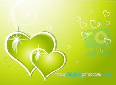 Green Heart Background Stock Image - Royalty Free Image ID 10064952