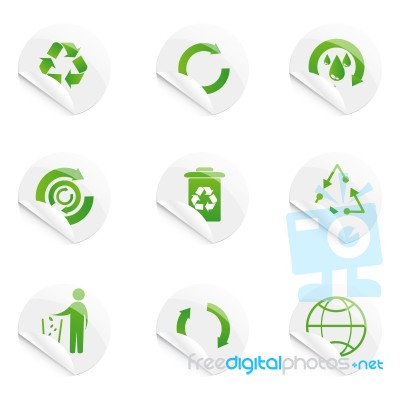 Green Icon Set Stock Image - Royalty Free Image ID 10039525