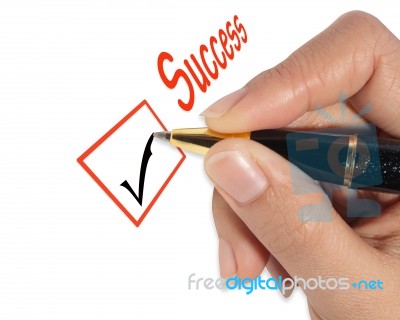Hand Checking Success List Stock Photo - Royalty Free Image ID 10061805