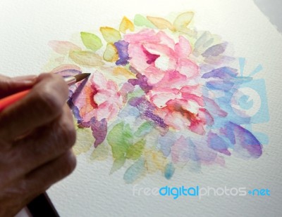 Hand Drawing Painting Stock Photo - Royalty Free Image ID 10081684