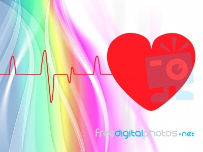 Heart Pulse Means Empty Space And Cardiogram Stock Image - Royalty Free ...