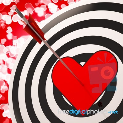 Heart Target Shows Success In Romance Stock Image - Royalty Free Image ...