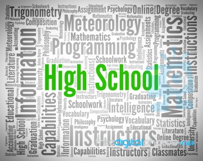 High School Means Academies Text And Words Stock Image - Royalty Free ...