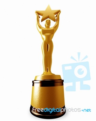 Holding A Gold Star Award Stock Image - Royalty Free Image ID 10074732