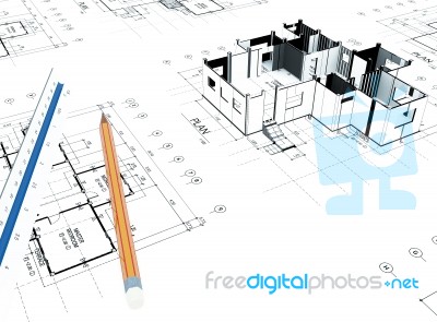 Home Plot Plan Stock Image - Royalty Free Image ID 100118304