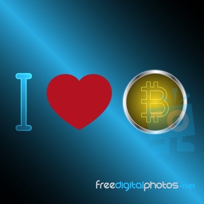 I Love Heart Cryptocurrency Bitcoin Stock Image - Royalty Free Image ID ...