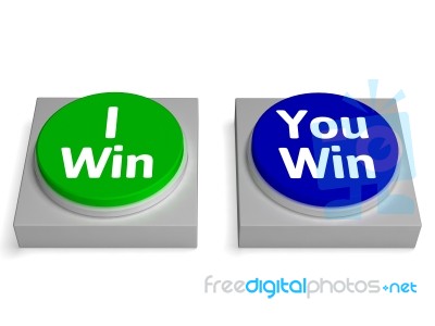 I You Win Button Shows Winning Or Losing Stock Image - Royalty Free ...