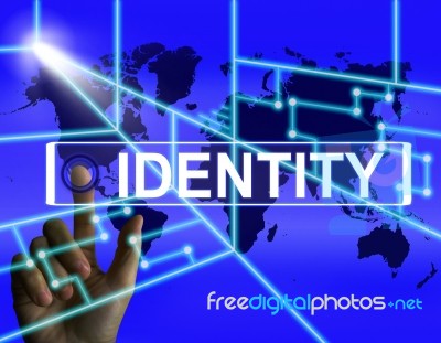 Identity Screen Represents Worldwide Or International Identifica… Stock ...