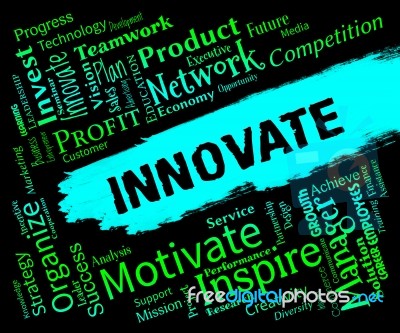 Innovative Words Represents Creative Breakthrough And Idea Stock Image ...