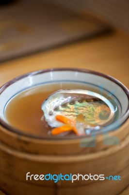 Japanese Style Abalone Soup Empty Shell Stock Photo - Royalty Free ...