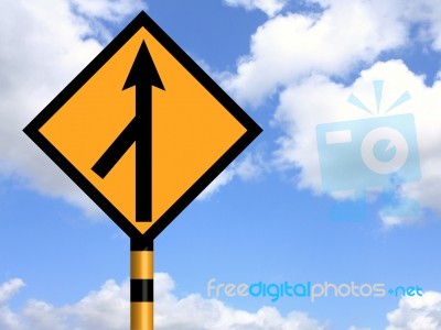 Lanes Merging Left Stock Image - Royalty Free Image ID 10037889