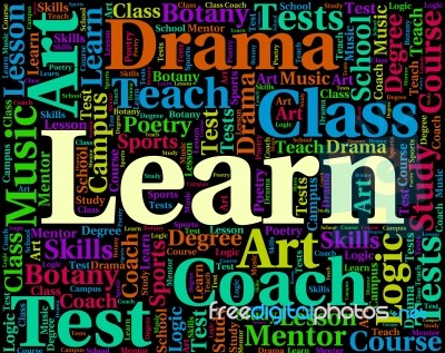Learn Word Shows Learned Educated And Schooling Stock Image - Royalty ...