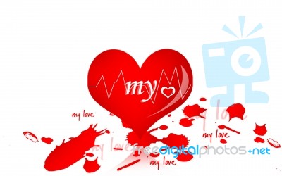 Love And Blood Drop Stock Image - Royalty Free Image ID 10015775