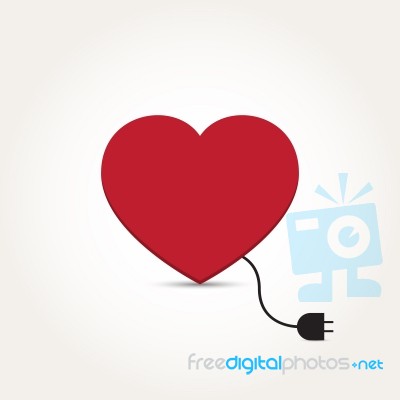 Love Heart Electric Plug Stock Image - Royalty Free Image ID 100375178