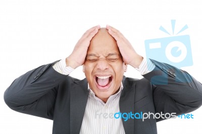 Male Screaming Stock Photo - Royalty Free Image ID 100100954