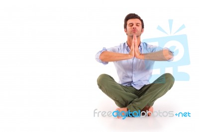 Man Doing Yoga Stock Photo - Royalty Free Image ID 10044300