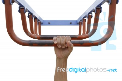 Man Hand Hanging On Stock Photo - Royalty Free Image ID 10081147