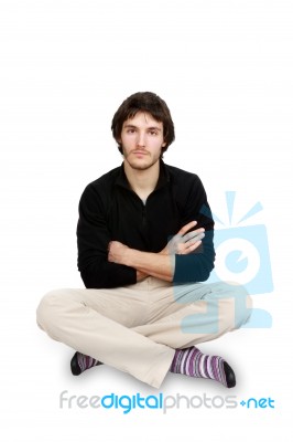 Man Sitting Down Stock Photo - Royalty Free Image ID 10043771