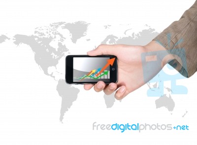 Mobile Phone Graph Stock Photo - Royalty Free Image ID 10054016