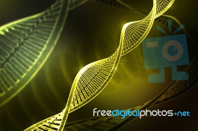Model Of Twisted Dna Chain Stock Image - Royalty Free Image ID 100251764