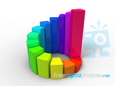 Multicolored bar chart Stock Image - Royalty Free Image ID 10086469