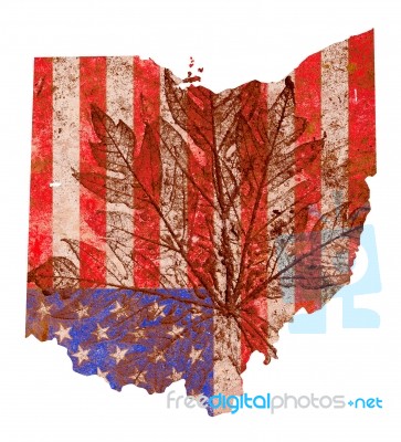 Ohio State Map Flag Pattern Stock Image - Royalty Free Image ID 10083816