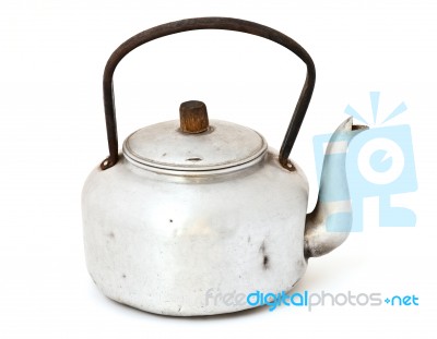 Old Dirty Classic Kettle Isolated On White Background Stock Photo ...