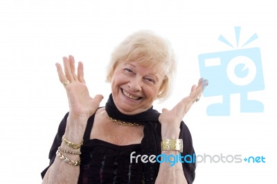 Old Lady Smiling Stock Photo - Royalty Free Image ID 10090001