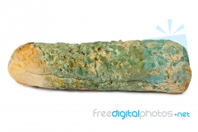 Old Musty Bread On White Stock Photo - Royalty Free Image ID 100131976