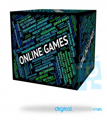 Online Games Meaning World Wide Web And Play Time Stock Image - Royalty ...