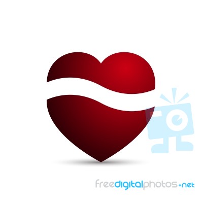 Open Love Heart Illustration Stock Image - Royalty Free Image ID 100375176