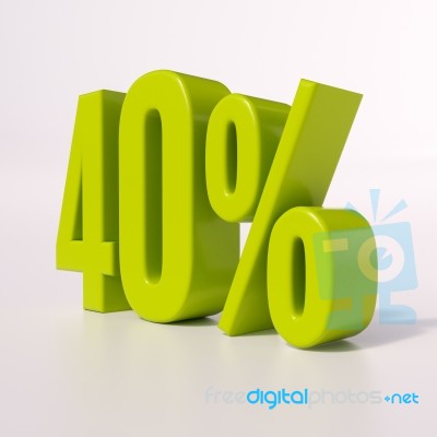 Percentage Sign, 40 Percent Stock Image - Royalty Free Image ID 100424757