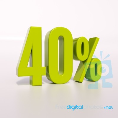 Percentage Sign, 40 Percent Stock Image - Royalty Free Image ID 100424758