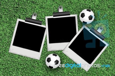 Photo Frames And Footballs Stock Image - Royalty Free Image ID 10037120