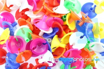 Pile Of Plastic Stopper For Binding Balloon Bubble Stock Photo ...