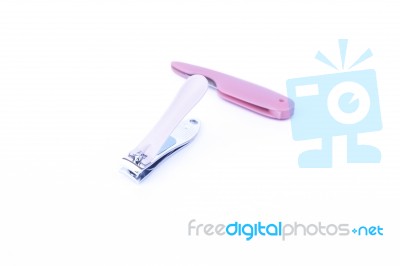 Pink Clipper Isolated On White Background Stock Photo - Royalty Free ...