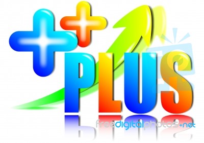 Plus Sign and increasing Arrow Stock Image - Royalty Free Image ID 10084176